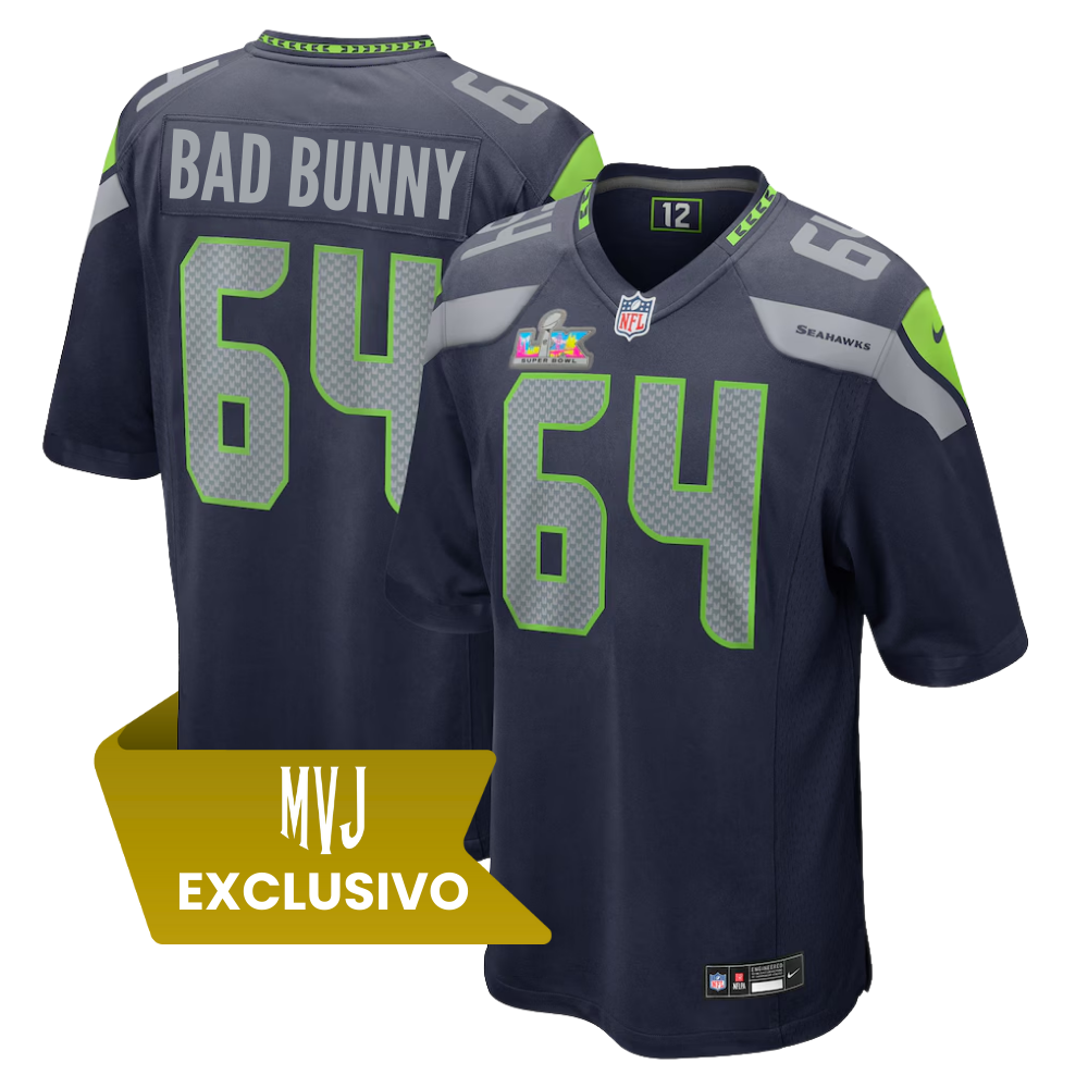 Jersey Super Bowl LX Seattle Seahawks - #64 Bad Bunny – MVJ